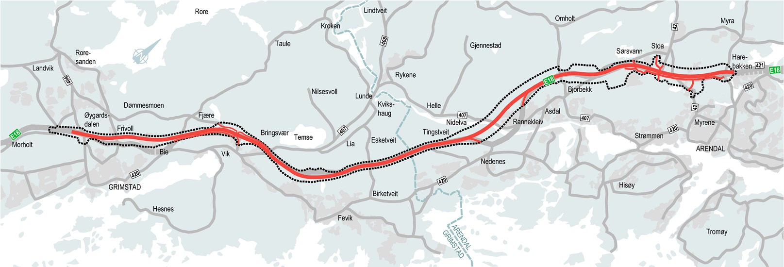 Veien videre for ny E18 fra Arendal til Grimstad - Samferdsel & Infrastruktur